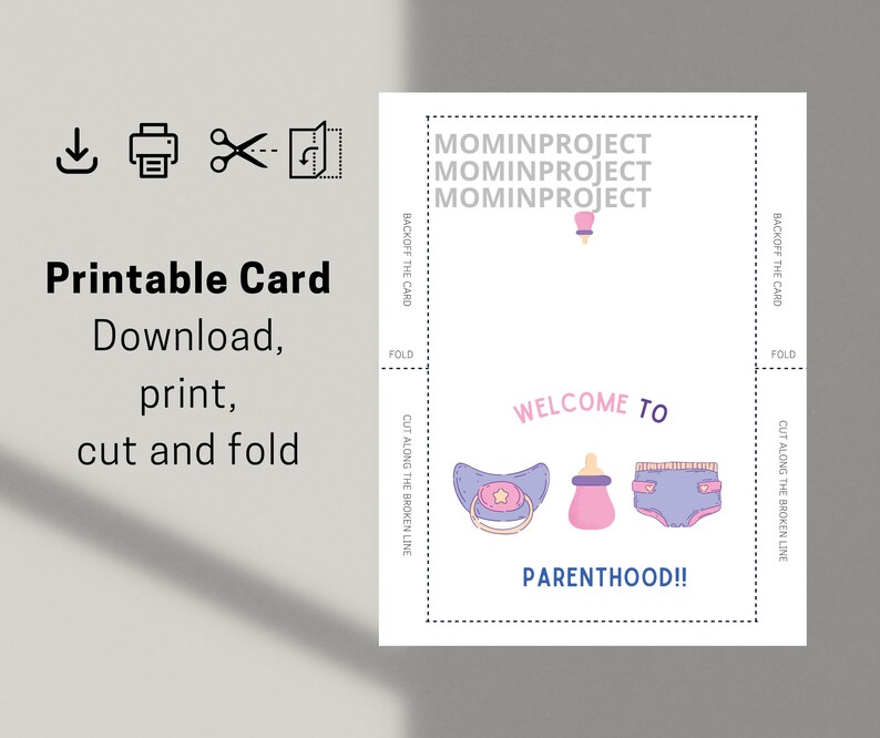 Printable New Parents Card, Funny Card Welcome to Parenthood, Funny ...