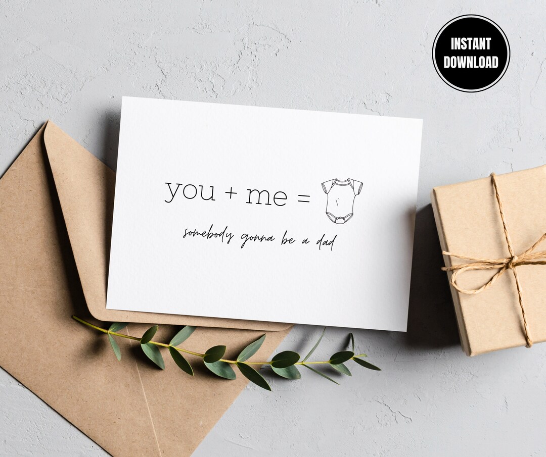 Pregnancy Announcement Card Dad to Be, Expectant Father to Be Gift ...