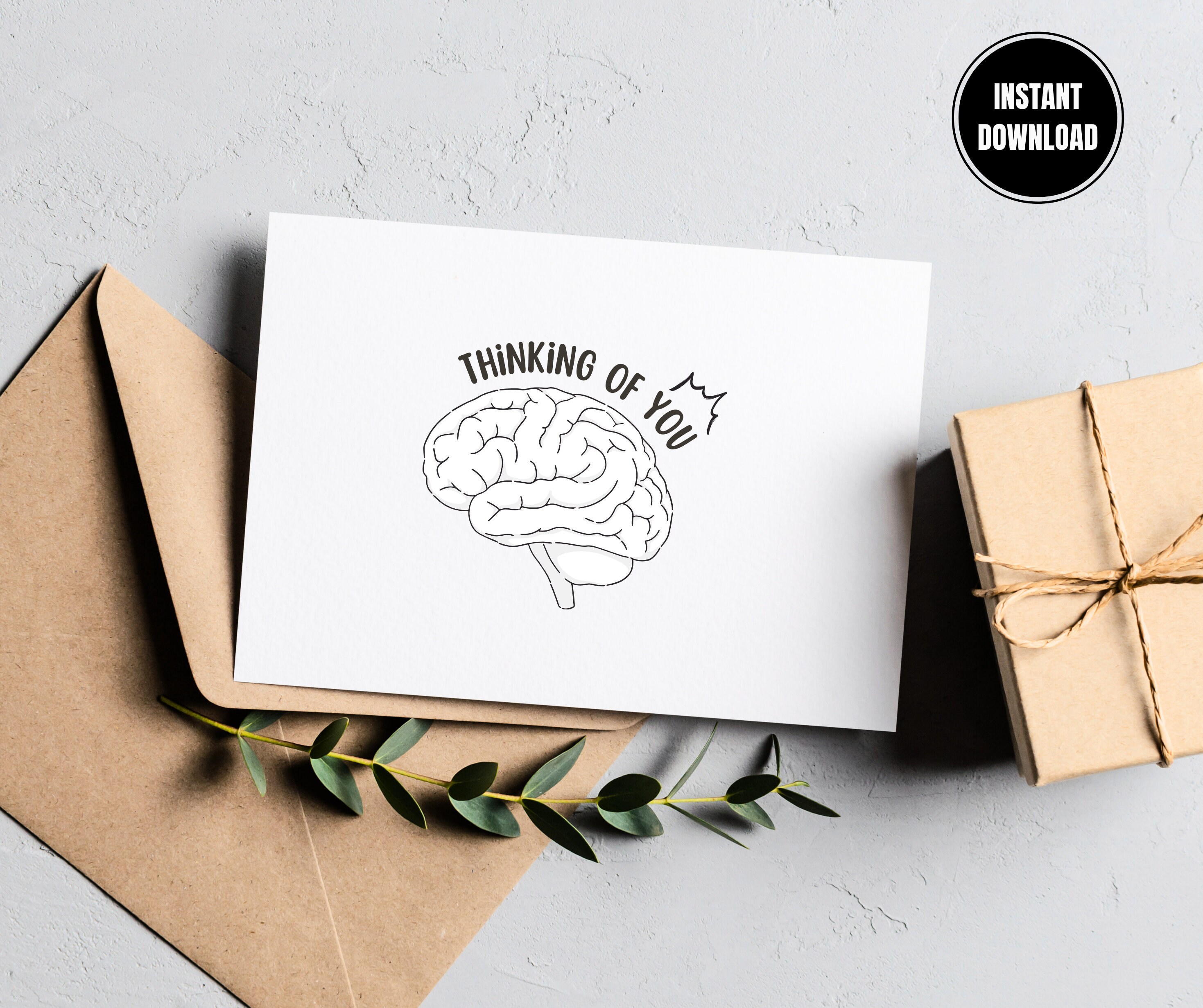 Anatomy Brain, Thinking of You Greeting Card, Love Medicine Medical ...