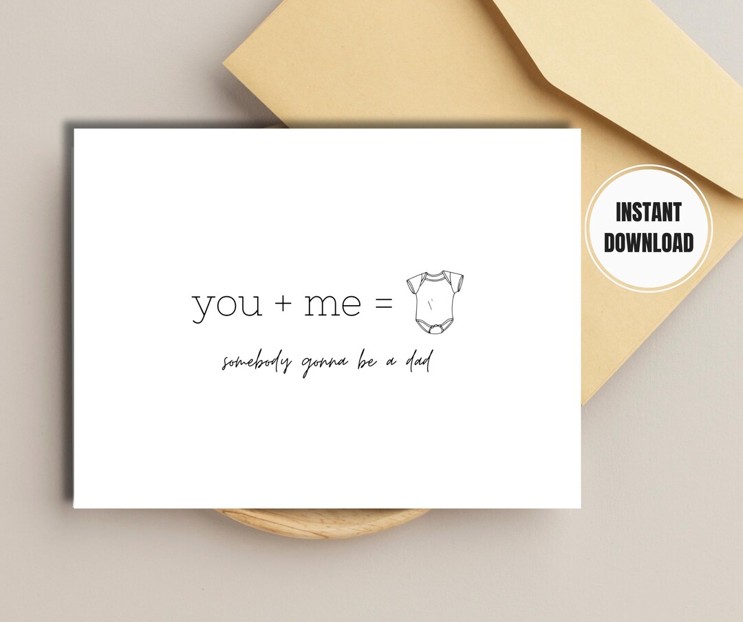 Pregnancy Announcement Card: Dad to Be Gift, Baby Reveal (PDF) - Etsy