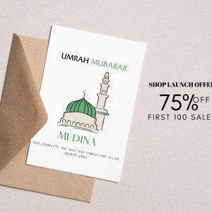 Umrah Mubarak Greeting Card, Gift for Umrah, Umroh Print, Hajj ...