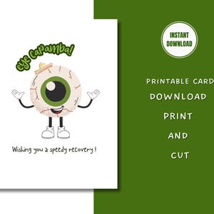 Eye Surgery Get Well Card: Funny Cataract Recovery Gift (instant ...