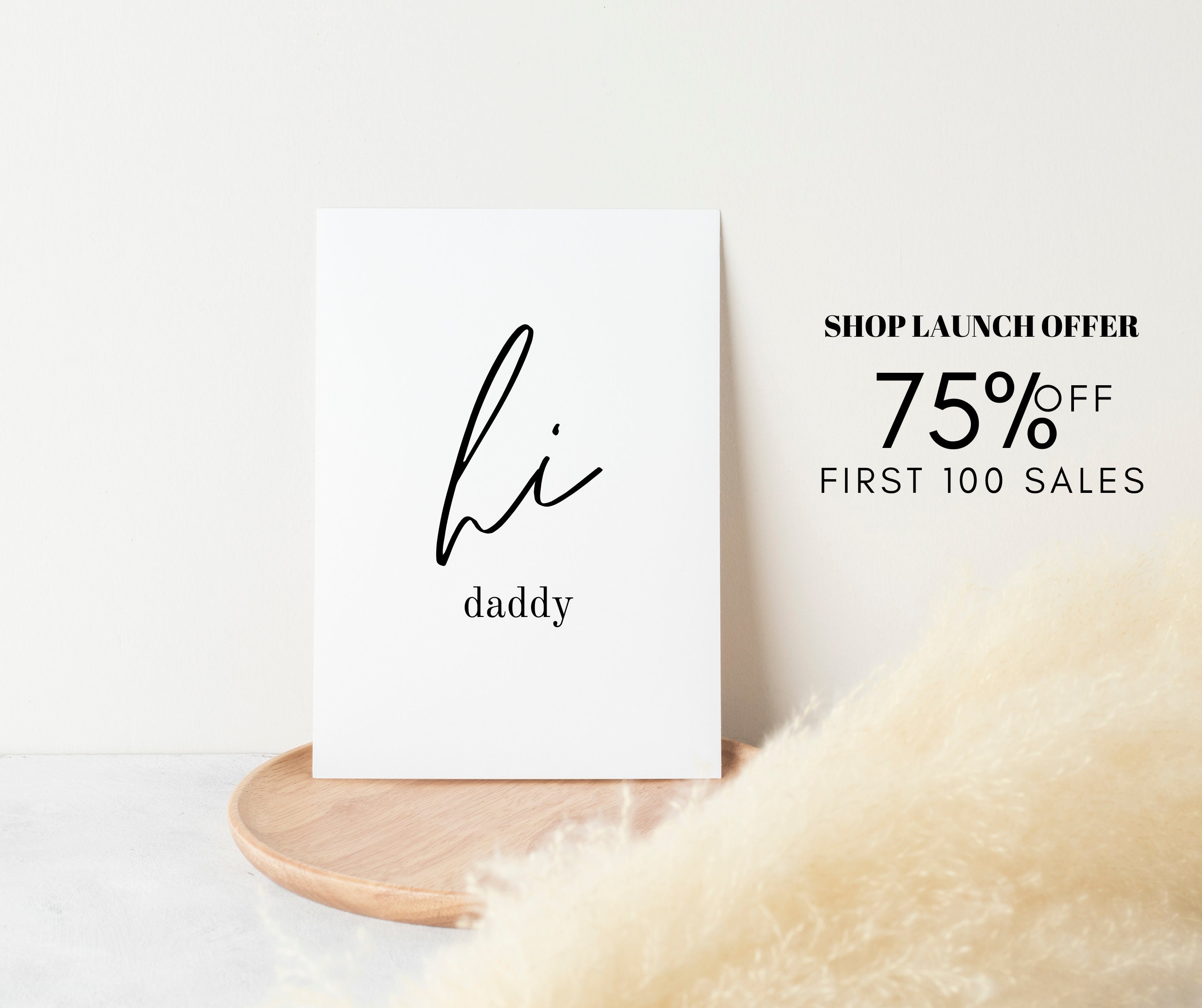 Hi Papa, Daddy Pregnancy Reveal Card, Baby Announcement Card, Surprise ...