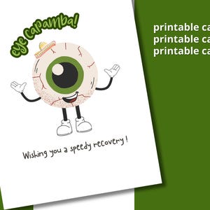 Eye Surgery Get Well Card: Funny Cataract Recovery Gift (instant ...