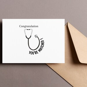 Congratulation You Matched Card, Graduation Doctor, Medical Student ...