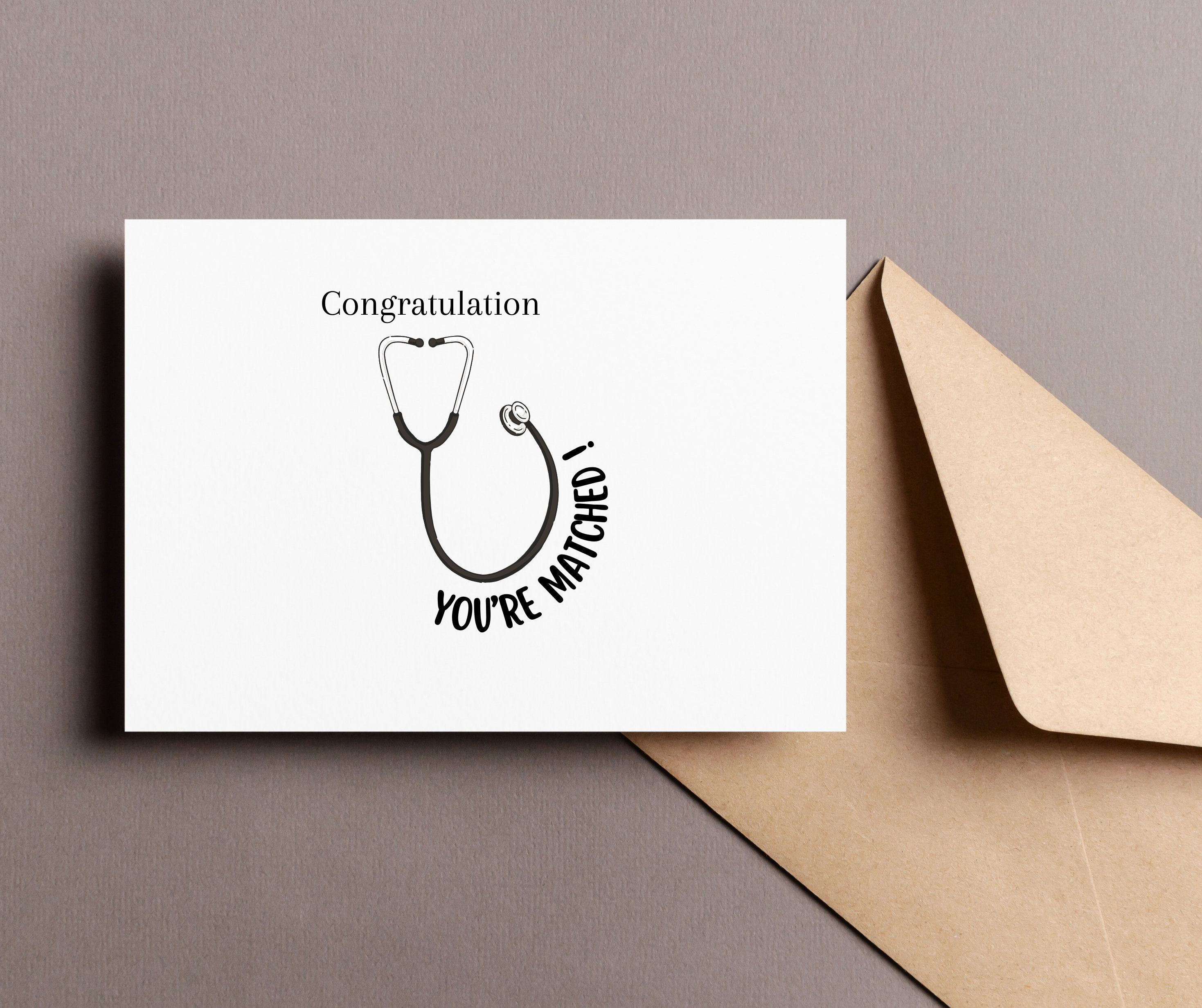 Congratulation You Matched Card, Graduation Doctor, Medical Student ...