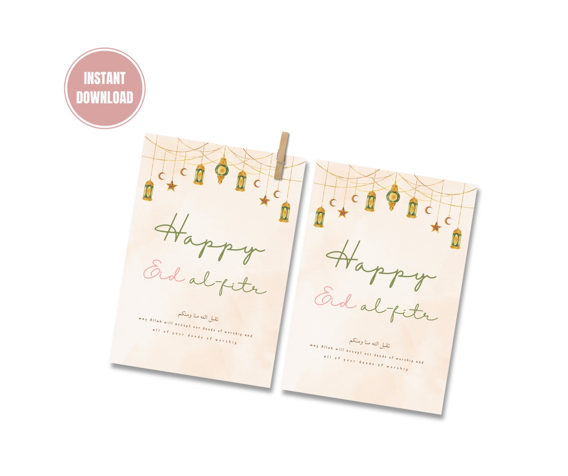 Printable Tag Happy Eid Mubarak, Eid Greeting Gift, Eid Mubarak Hampers ...