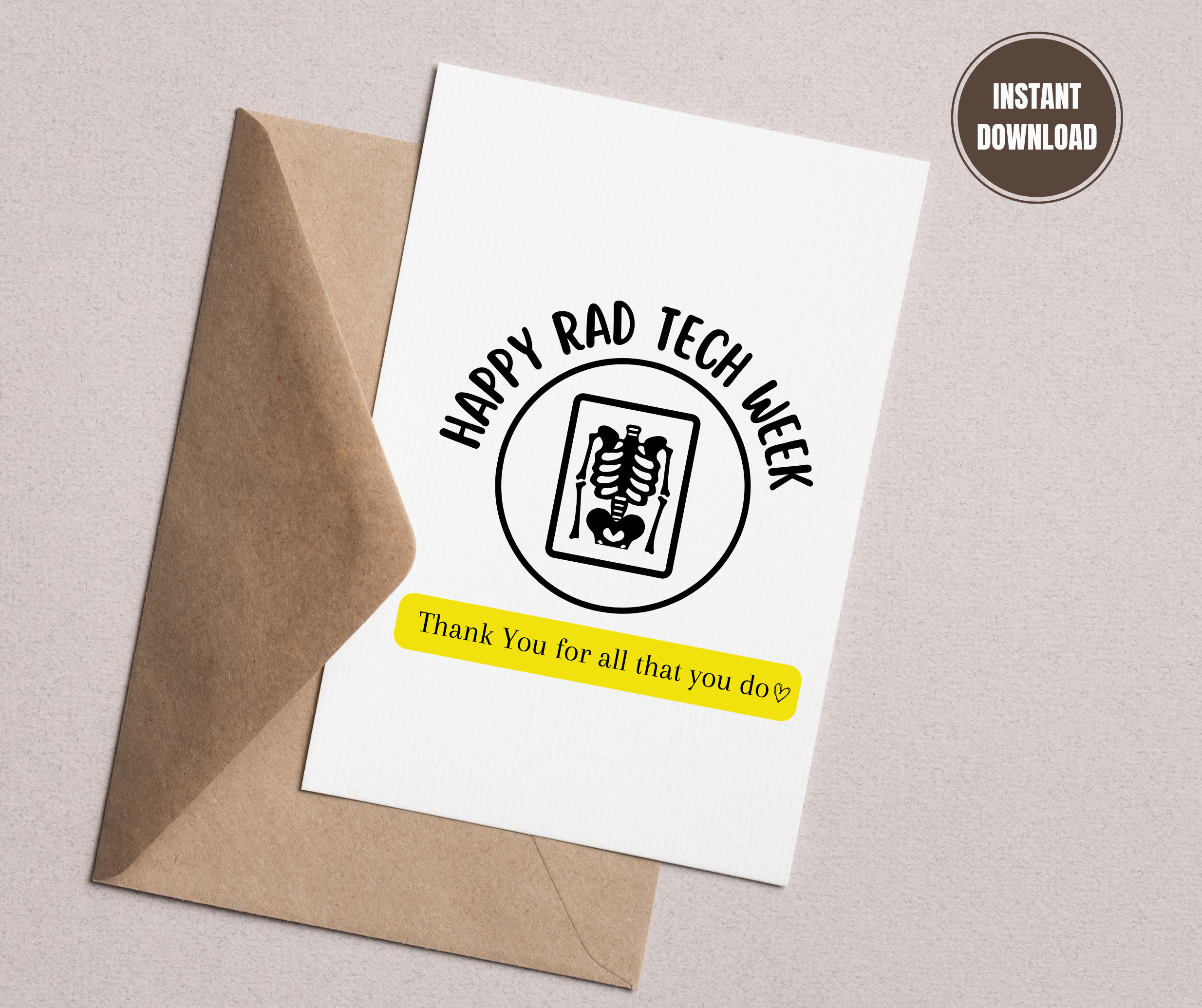 Rad Tech Week Printable Card, Radiology Technology Week Gift, Rad ...