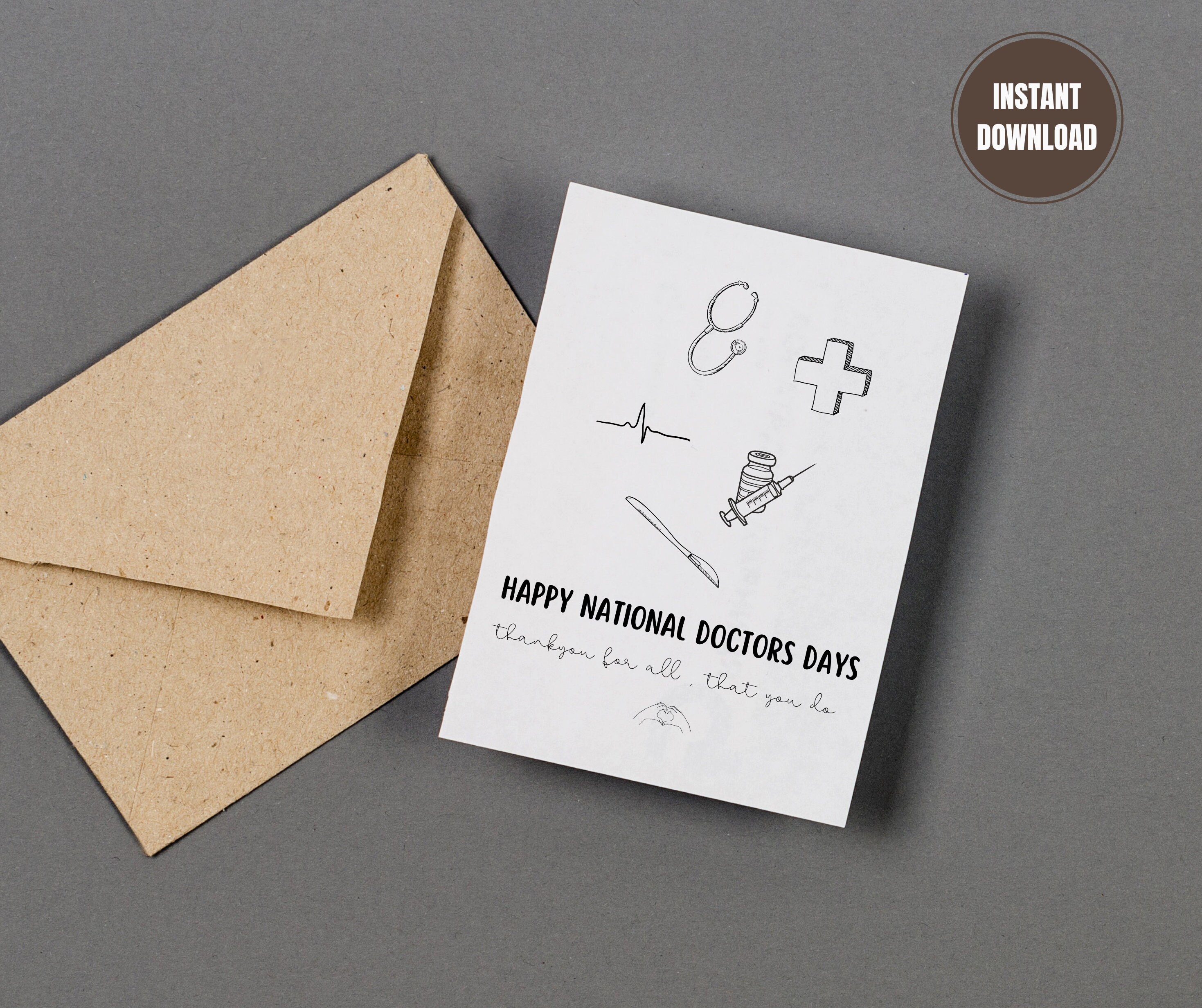 Happy National Doctor's Day Card and Medical Thank You, Doctor Day Gift ...