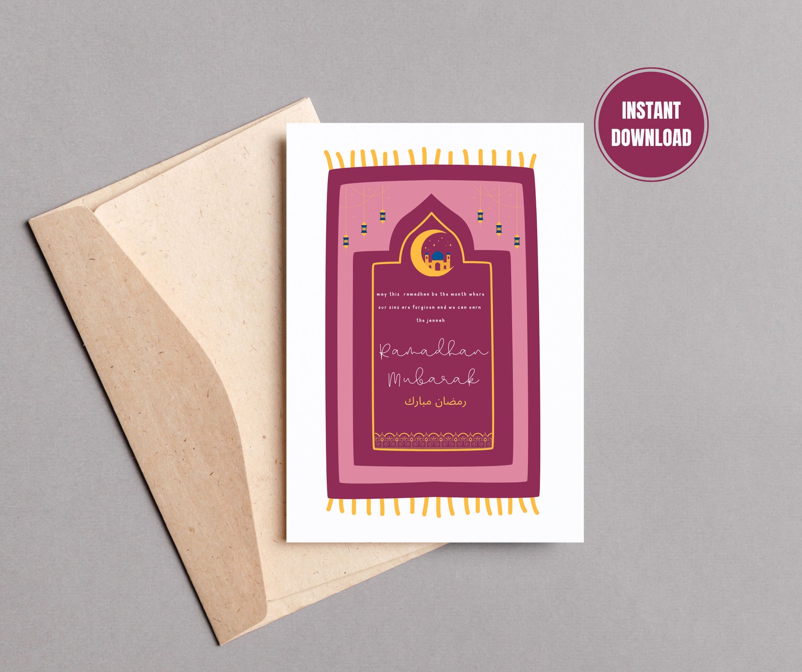 Ramadan Mubarak Cards, Ramadhan Greeting Cards, Fasting Greeting Card ...