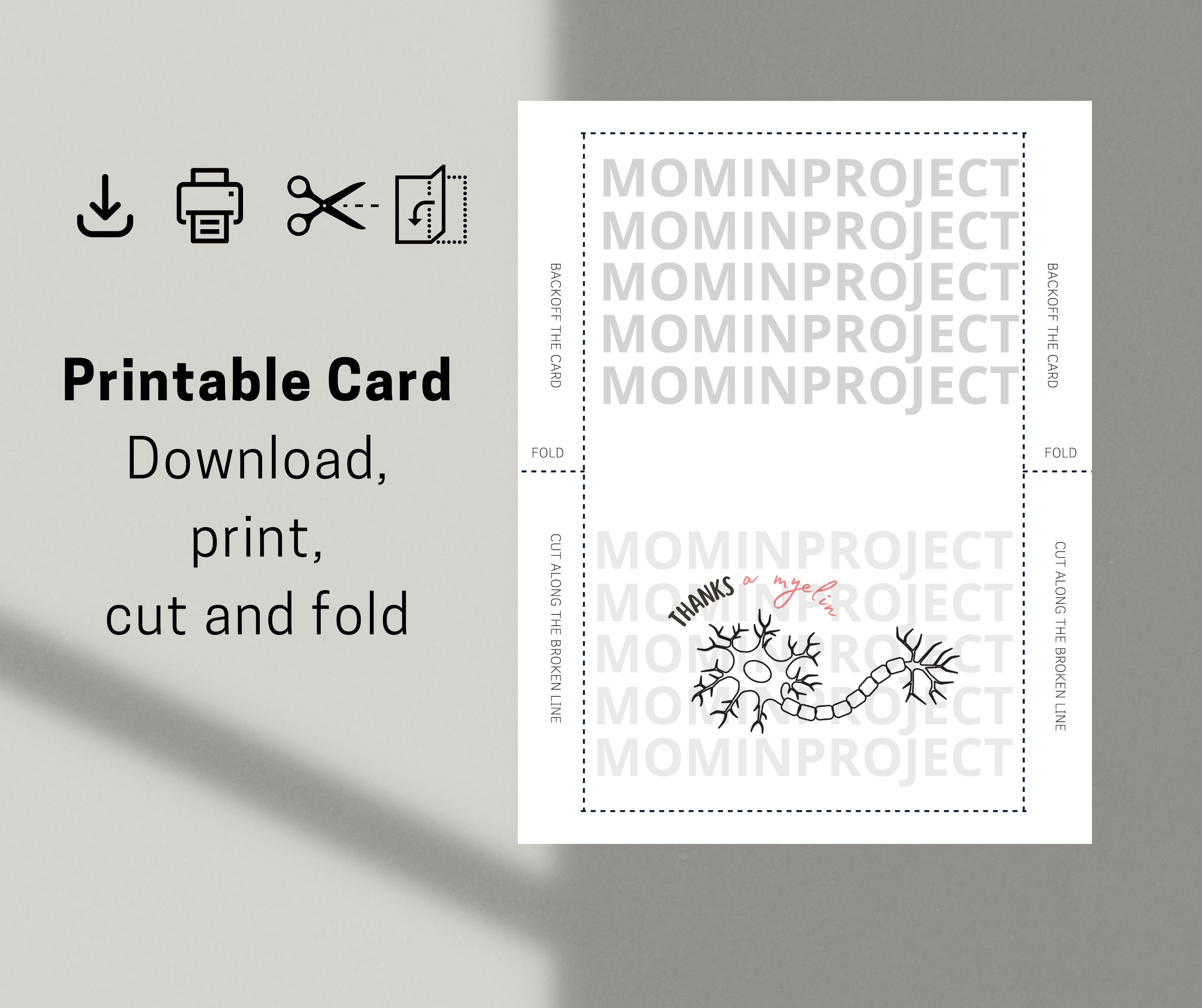 Thanks a Myelin Printable Thank You Greeting Card, Neurology Doctor ...