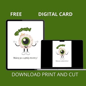 Eye Surgery Get Well Card: Funny Cataract Recovery Gift (instant ...