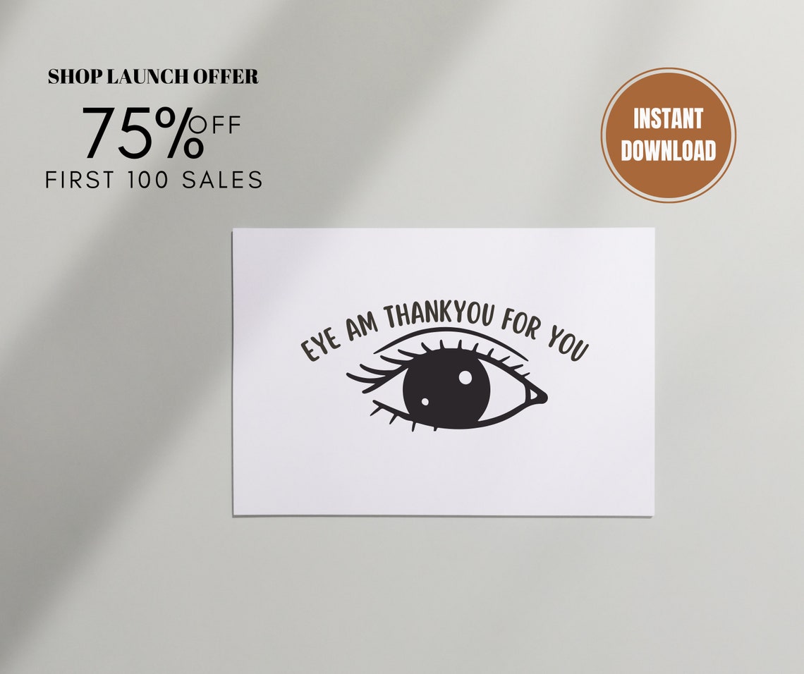 Eye Am Thank You Greeting Card, Funny Card Gift for Med Student ...