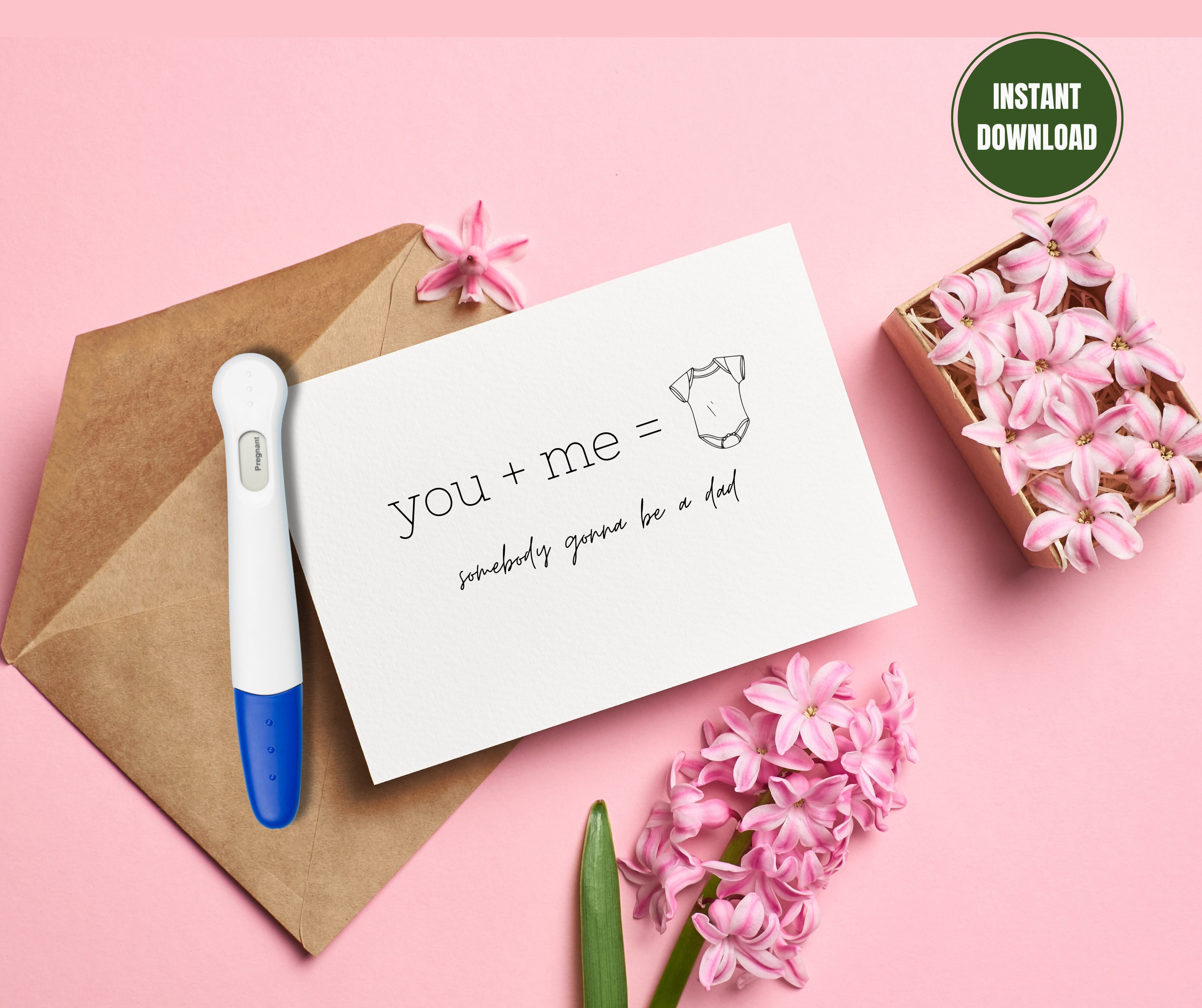 Pregnancy Announcement Card Dad to Be, Expectant Father to Be Gift ...