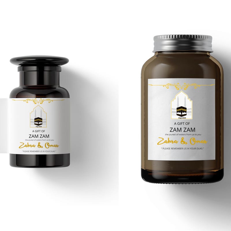 Zamzam Water Bottle Label - Etsy