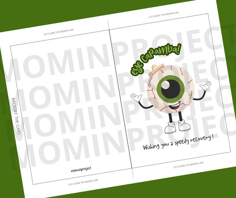 Eye Surgery Get Well Card: Funny Cataract Recovery Gift (instant ...