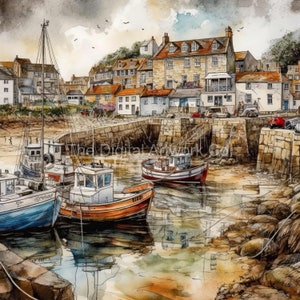 12 High Quality Designs of Harbour Scenes Jpgs - Digital Print ...