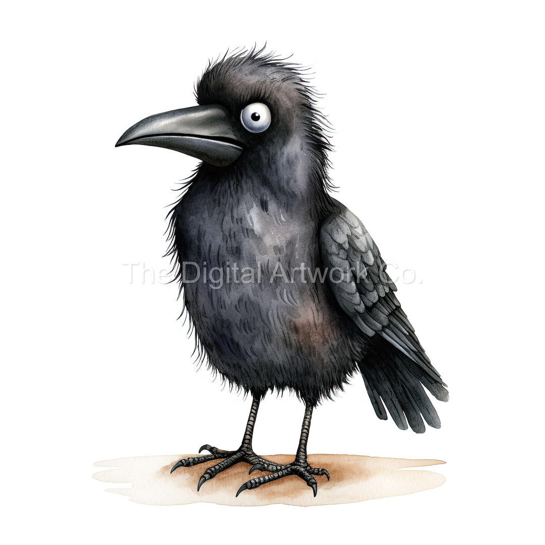 12 High Quality Designs of Characterful Crows Art 12 Jpgs - Print ...