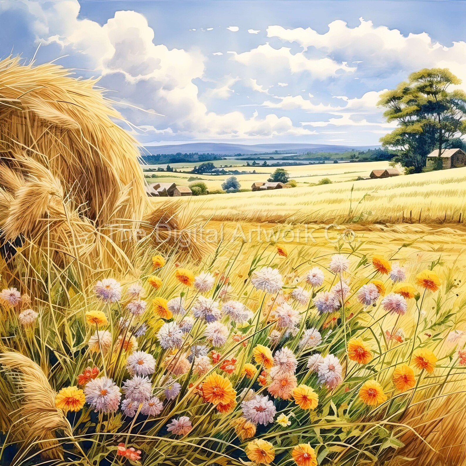 12 High Quality Designs of Summer Hay Bales Backgrounds Jpgs Digital ...