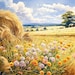12 High Quality Designs of Summer Hay Bales Backgrounds Jpgs Digital ...