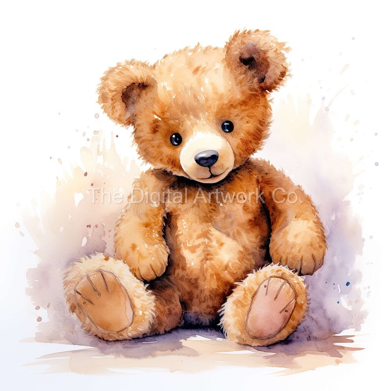 12 High Quality Designs of Watercolour Teddy Bears Art 12 Jpgs - Etsy