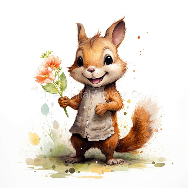 18 High Quality Designs of Cute Squirrels Clip Art 18 Jpgs - Etsy