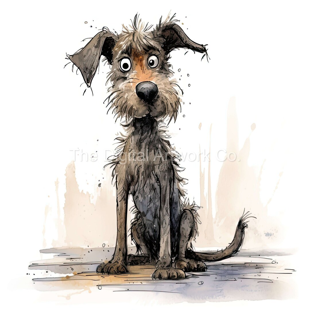 Watercolor Crazy Dogs Clip Art – 20 JPG Designs (digital Download) - Etsy