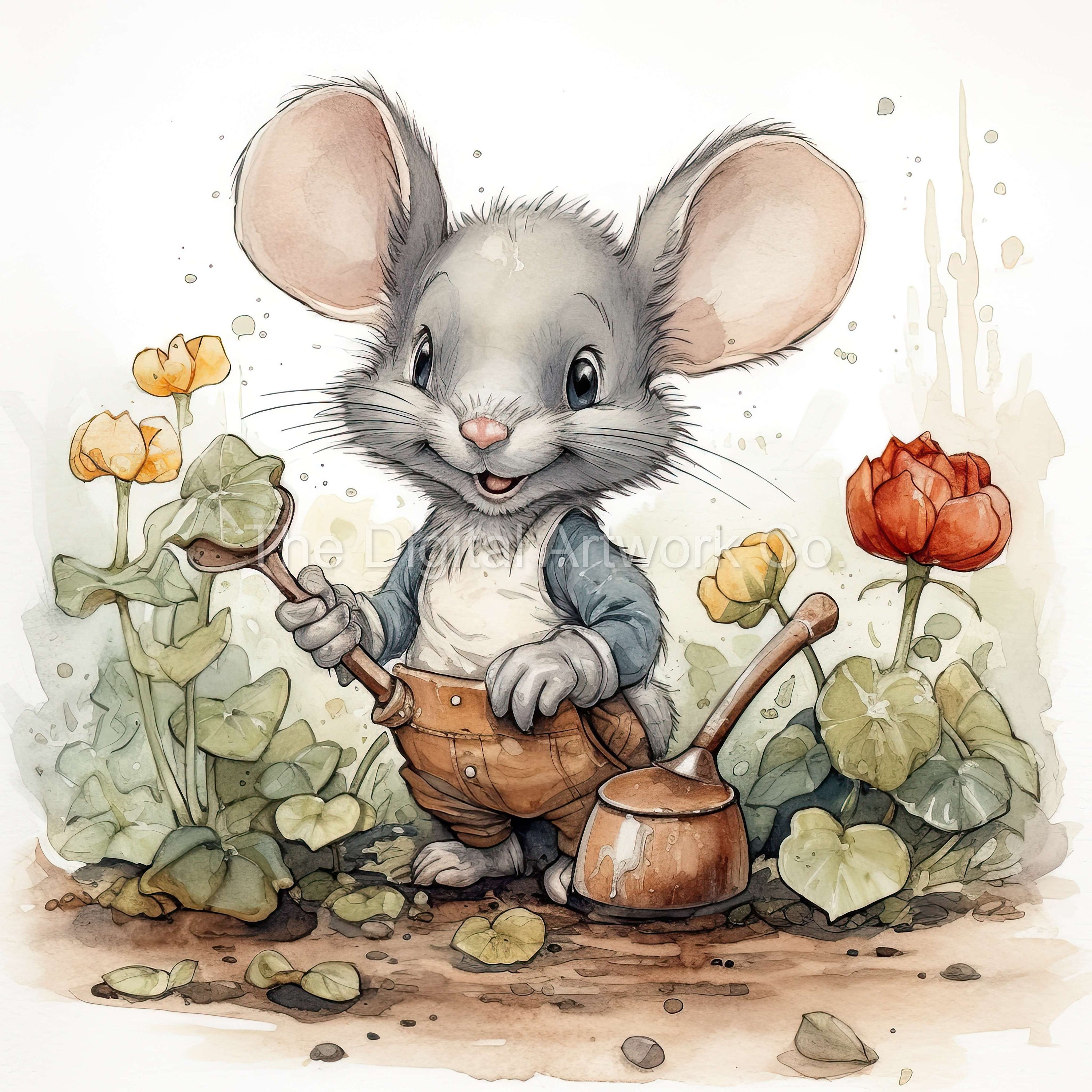 12 High Quality Designs of Cute Mice Clip Art 12 Jpgs Digital Print ...