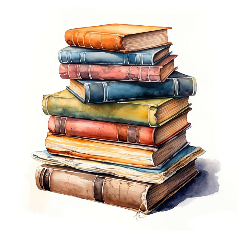 18 High Quality Designs of Stack of Dusty Books Jpgs-digital - Etsy