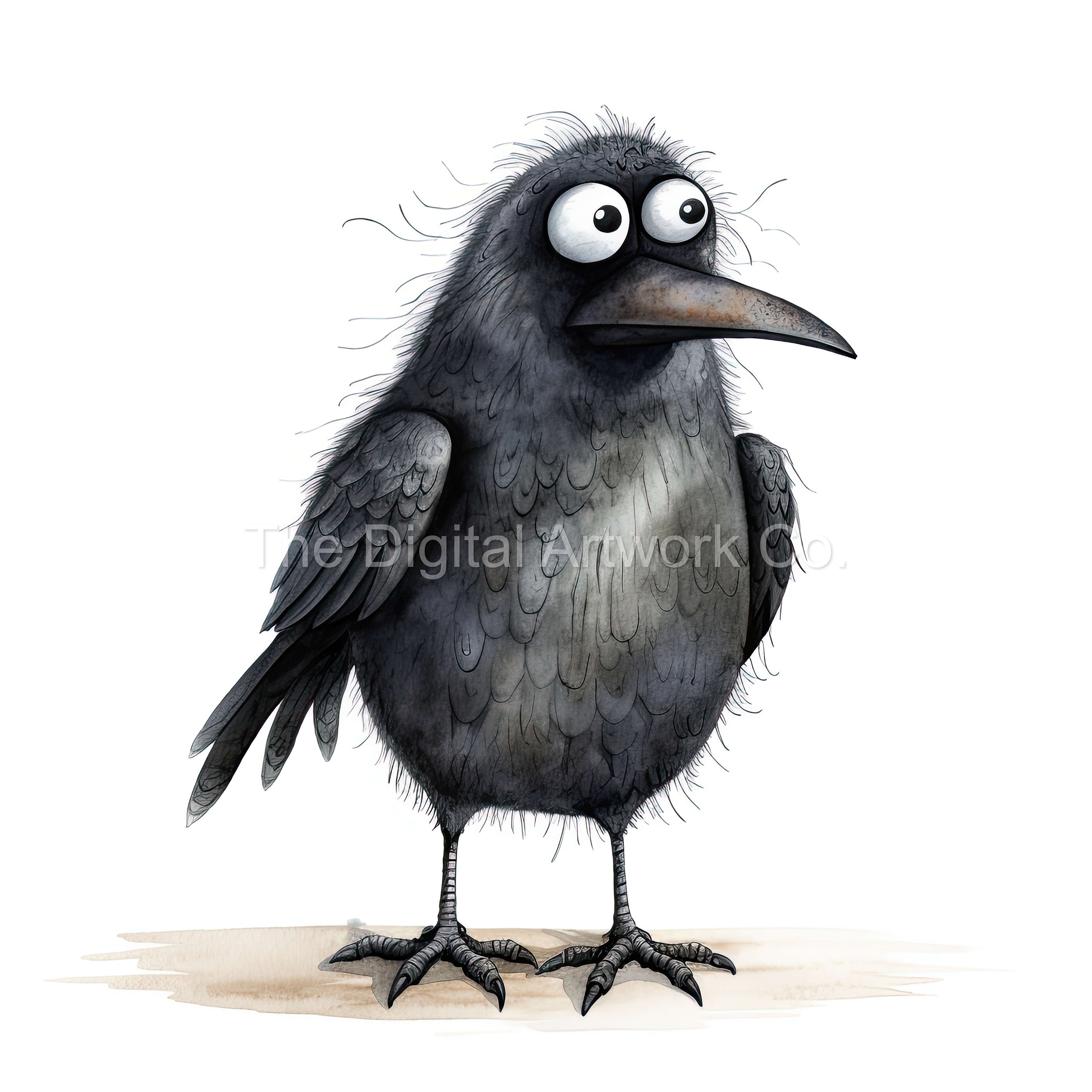 12 High Quality Designs of Characterful Crows Art 12 Jpgs - Etsy