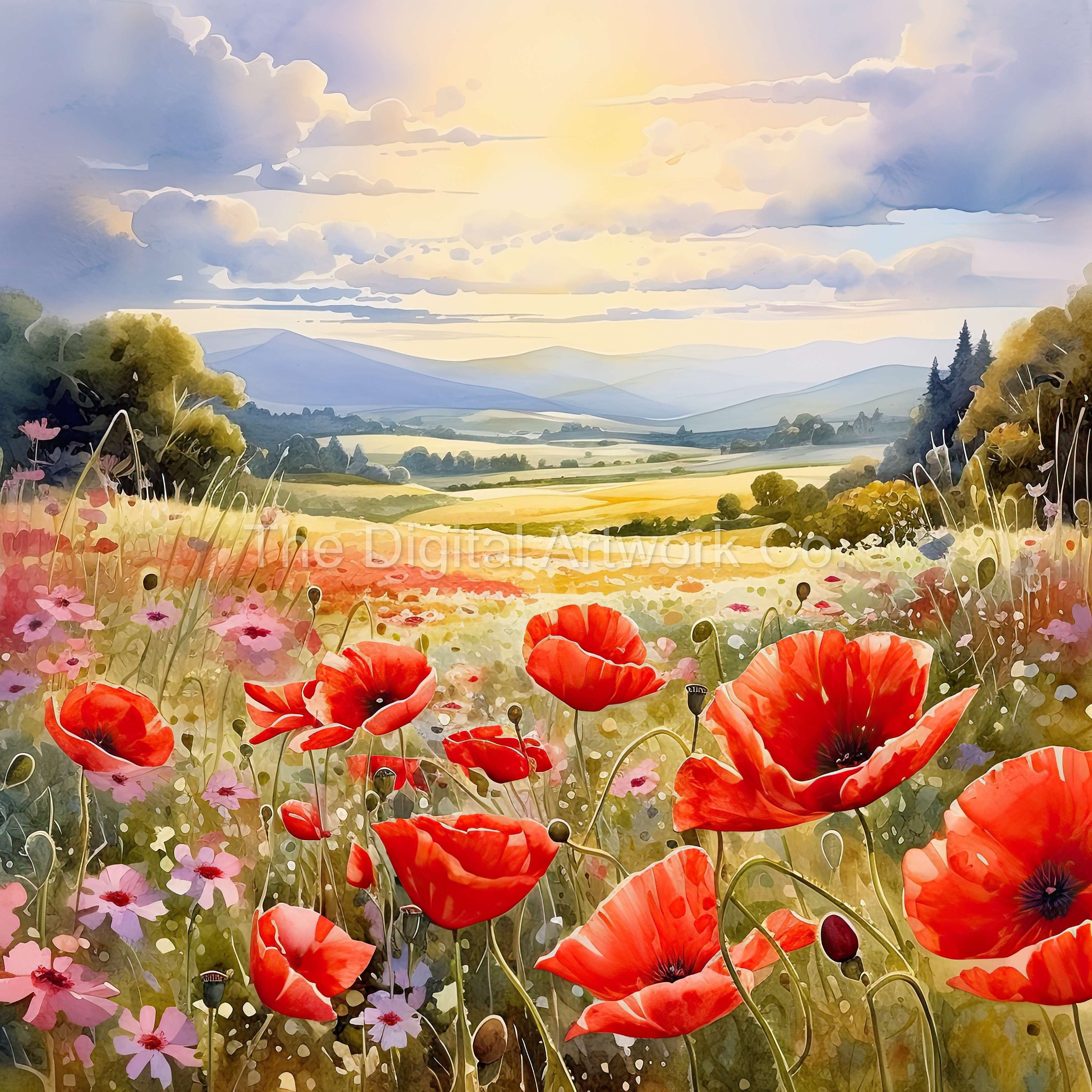 12 High Quality Designs of Poppy Field Backgrounds Jpgs - Etsy UK