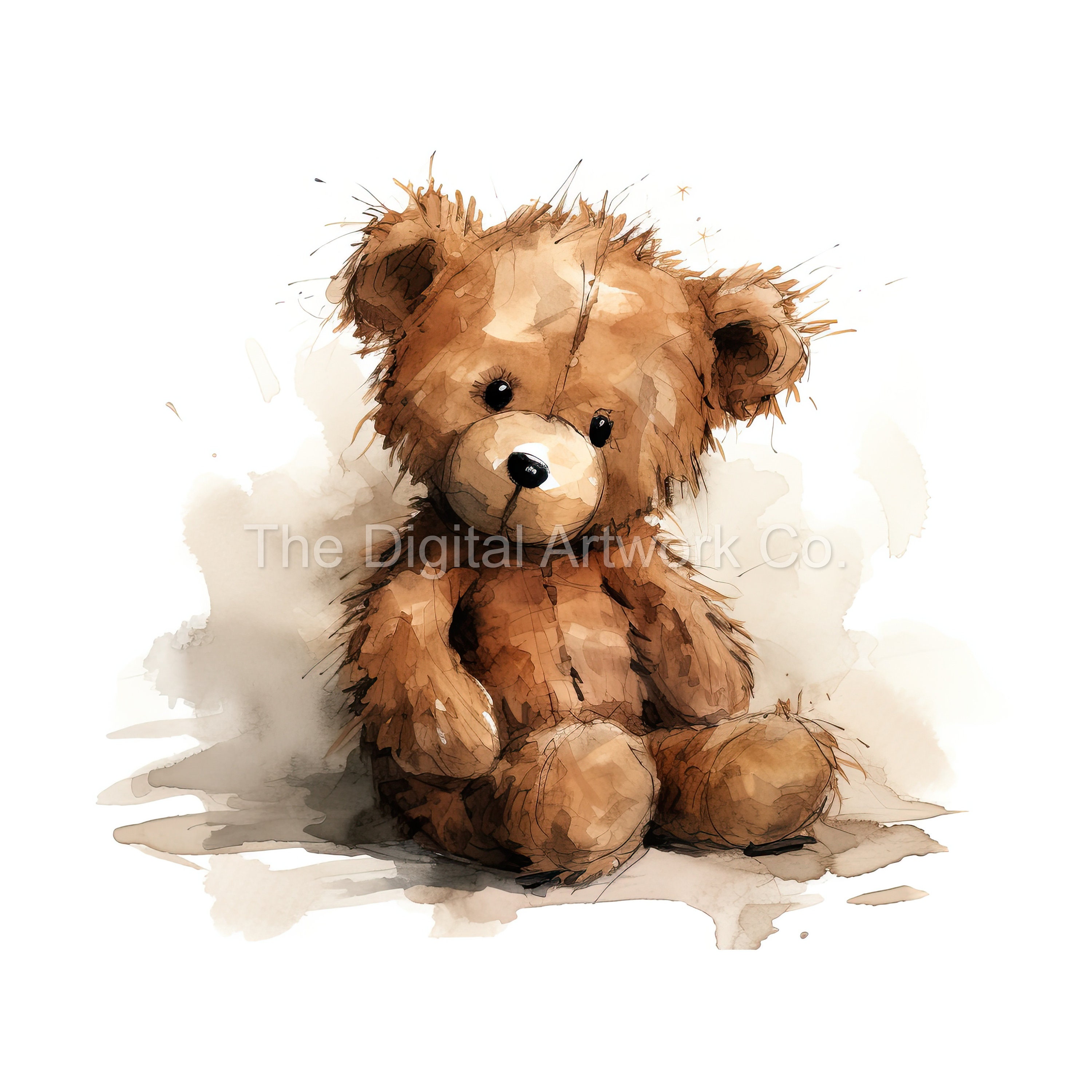 12 High Quality Designs of Watercolour Teddy Bears Art 12 Jpgs - Etsy