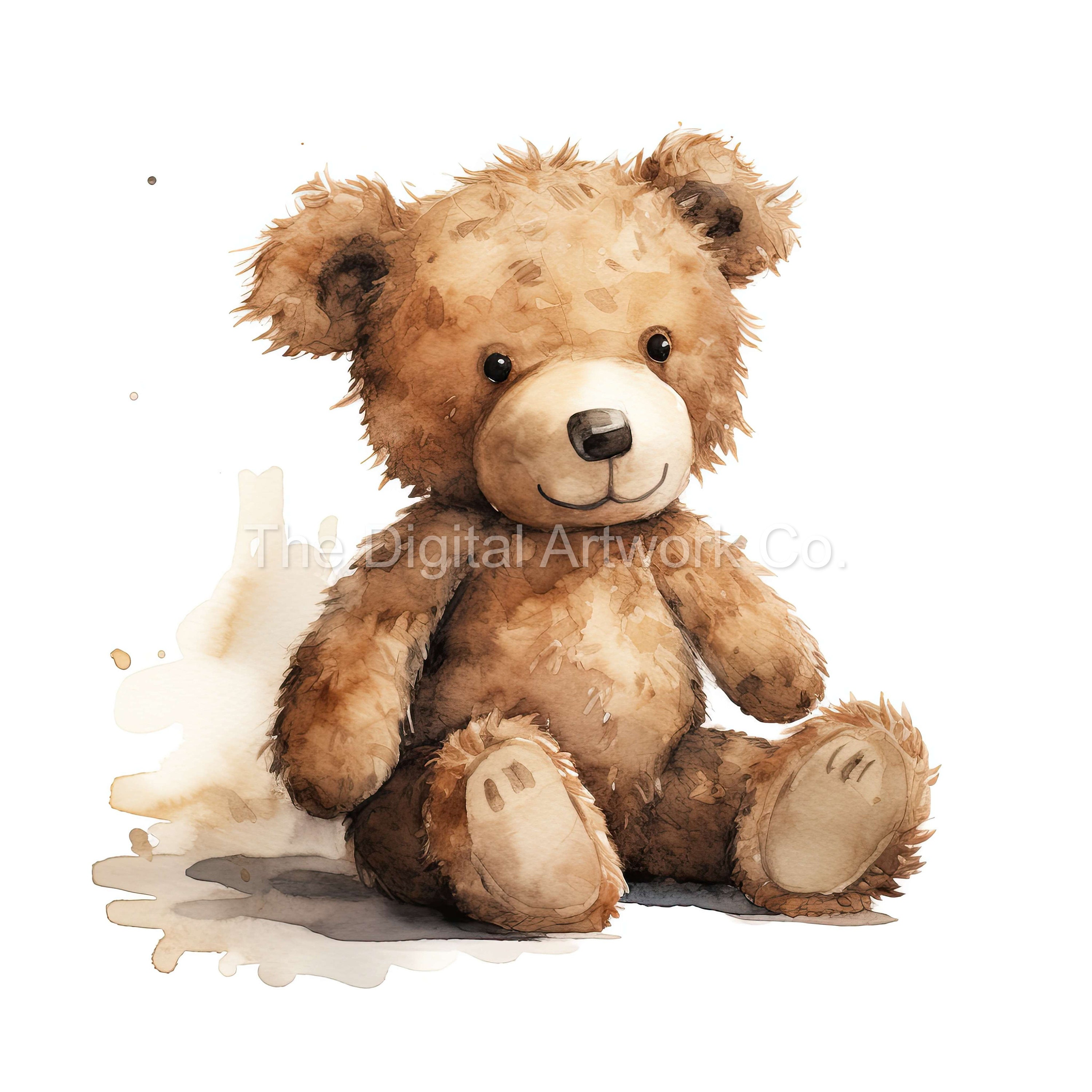 12 High Quality Designs of Watercolour Teddy Bears Art 12 Jpgs - Etsy