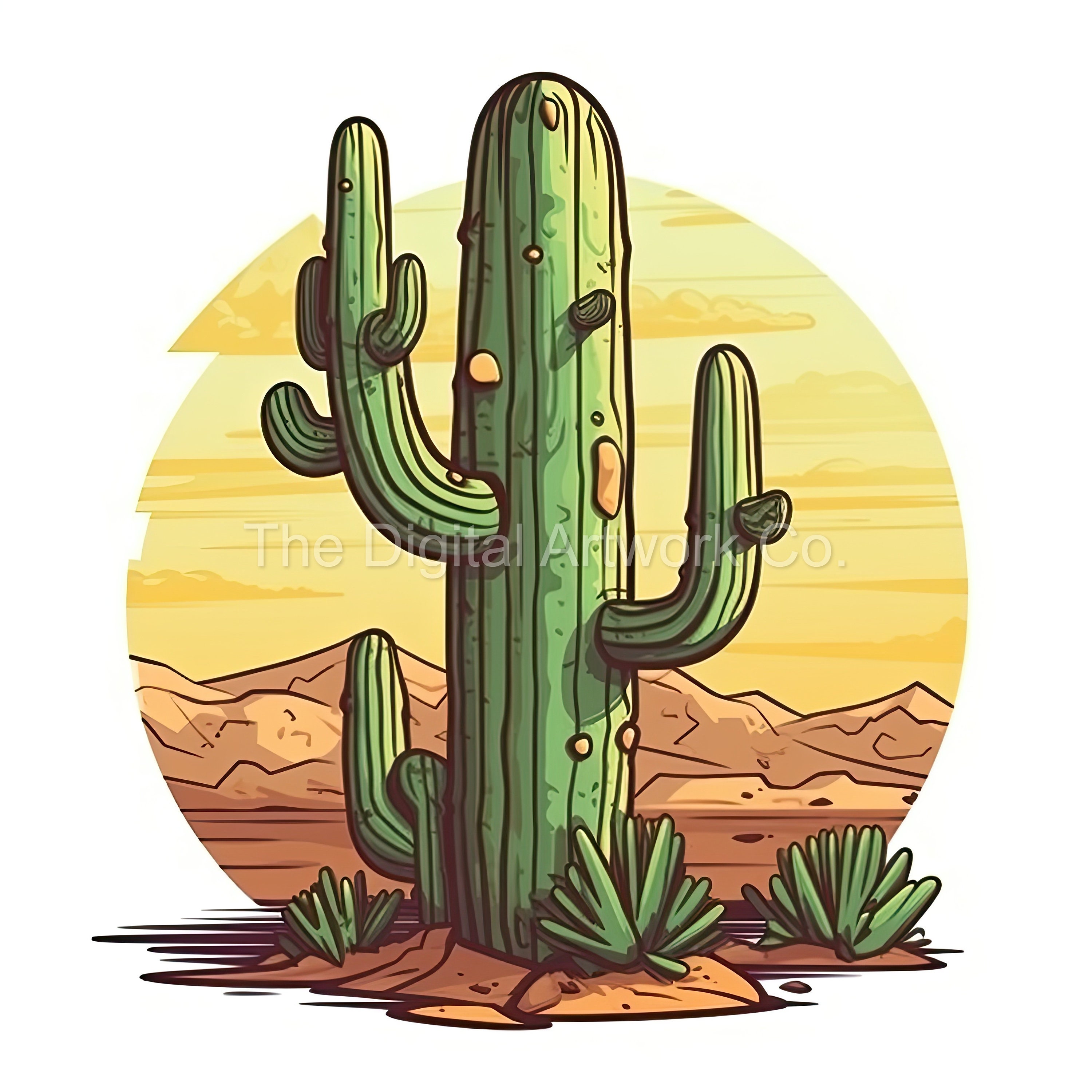 Desert Cactus Clip Art 12 High Quality Jpgs Digital Planner - Etsy UK