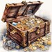 Pirate Treasure Chest Clip Art: Watercolor Designs (digital Download ...
