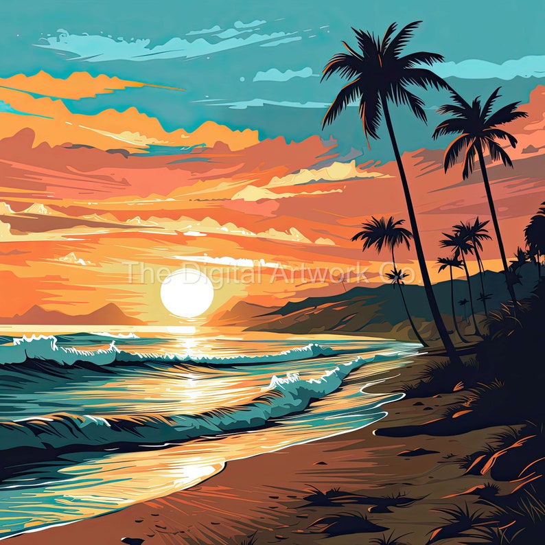 12 High Quality Designs of Tropical Sunsets Jpgs Digital - Etsy