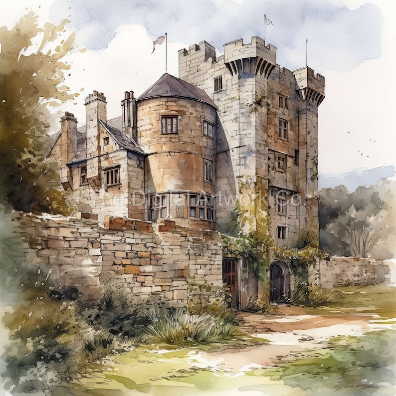 12 High Quality Designs of Castles Clip Art 12 Jpgs Digital - Etsy