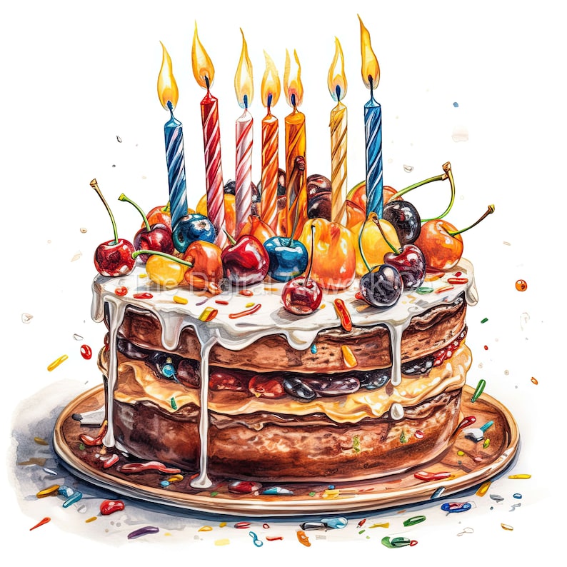 12 High Quality Designs of Birthday Cakes 12 Designs of Clip - Etsy