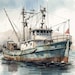 12 High Quality Designs of Fishing Trawlers Clip Art 12 Jpgs -digital ...