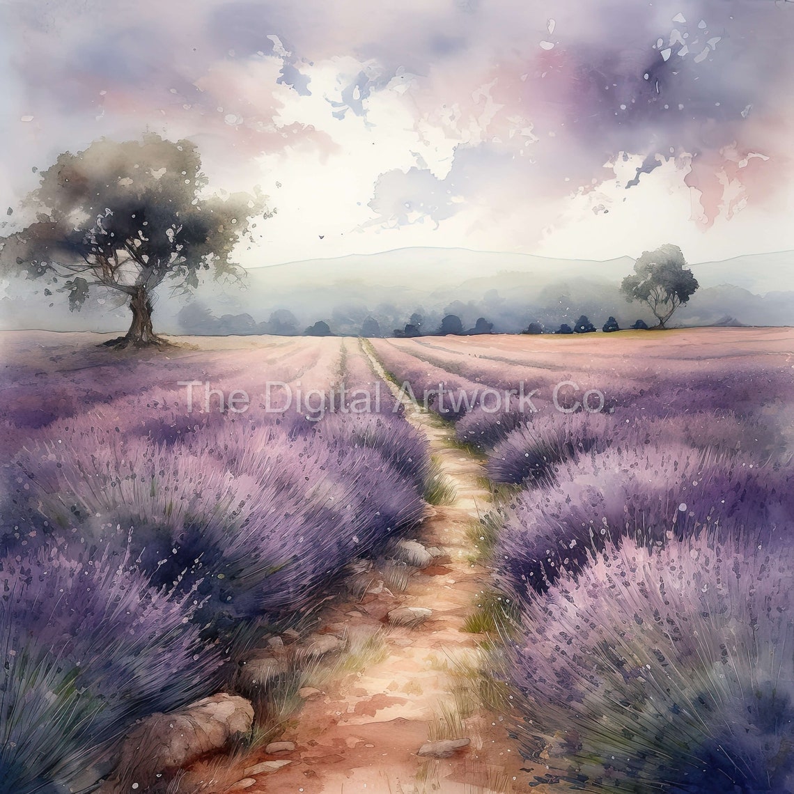 12 Lavender Meadows Backgrounds High Quality Jpgs Digital - Etsy UK
