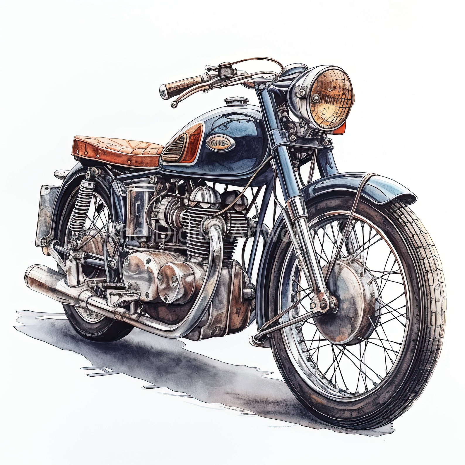 12 High Quality Designs of Classic Motorcycles Clip Art 12 - Etsy