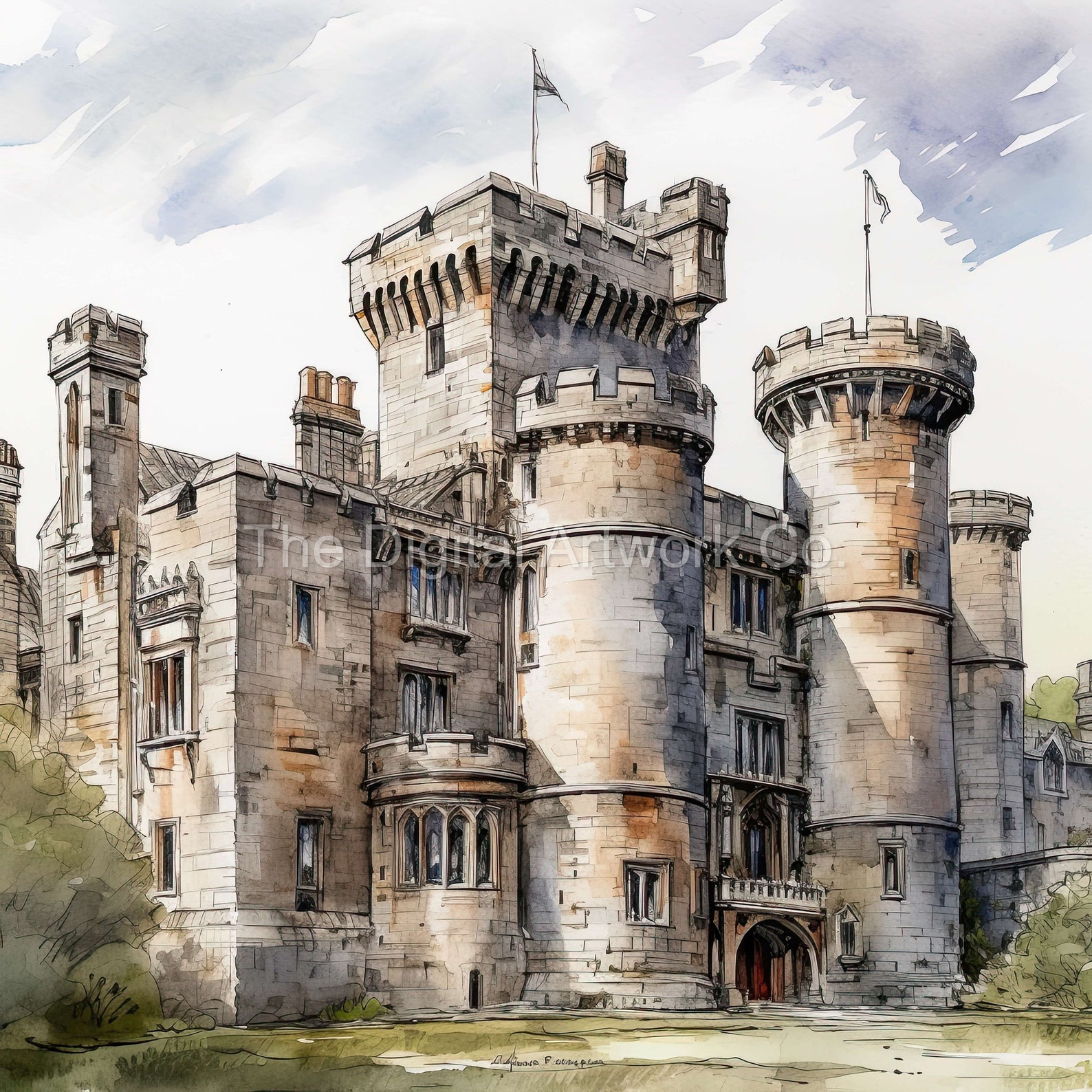 12 High Quality Designs of Castles Clip Art 12 Jpgs Digital - Etsy