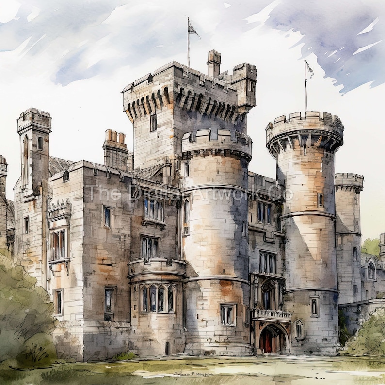 12 High Quality Designs of Castles Clip Art 12 Jpgs Digital - Etsy