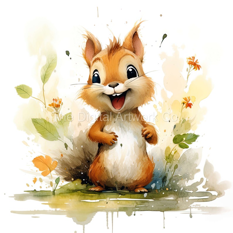 18 High Quality Designs of Cute Squirrels Clip Art 18 Jpgs - Etsy
