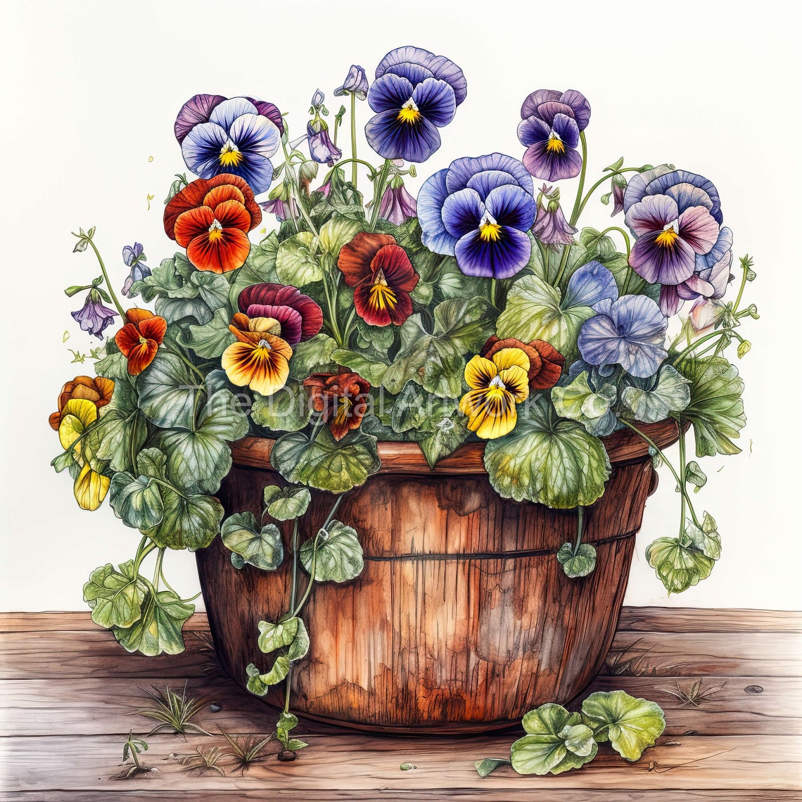12 High Quality Designs of Gorgeous Pot Pansies 12 Jpgs - Etsy