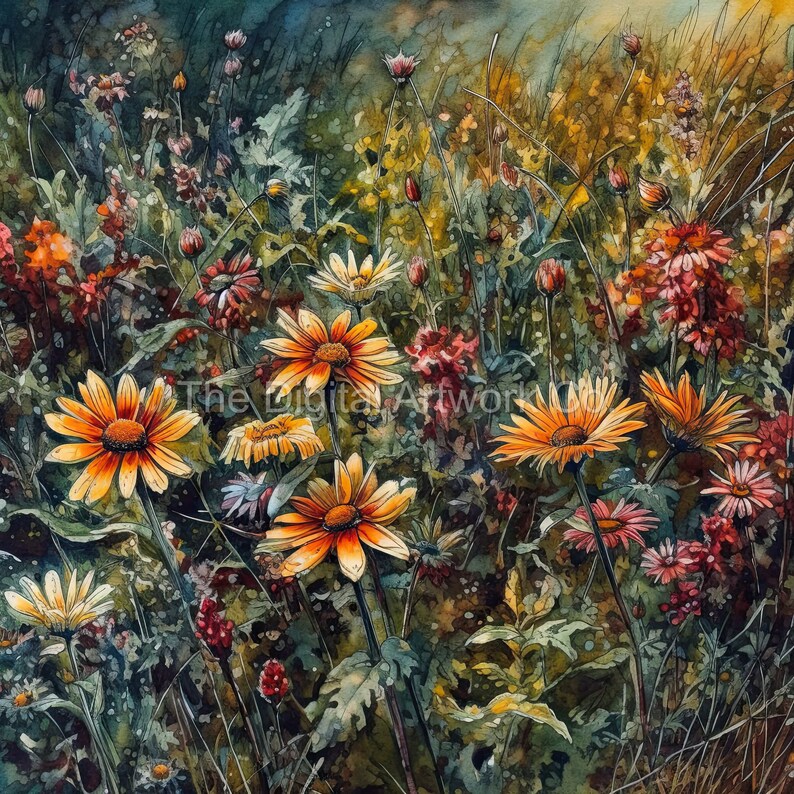 12 High Quality Designs of Wildflower Backgrounds Clip Art - Etsy