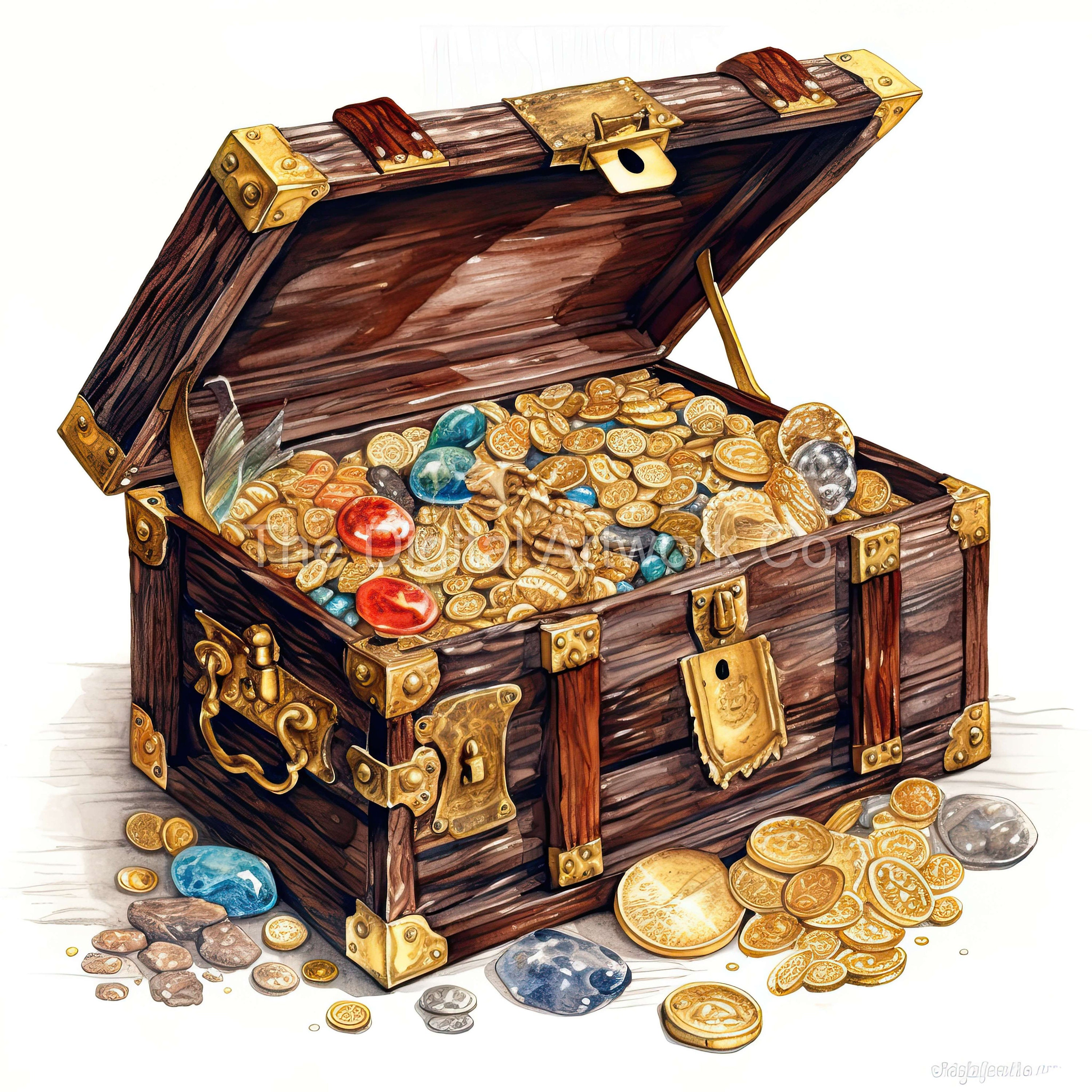 12 High Quality Designs of Pirates Treasure Chests Clip Art 12 - Etsy UK