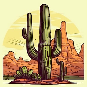 Desert Cactus Clip Art: Watercolor Style (digital Download) - Etsy