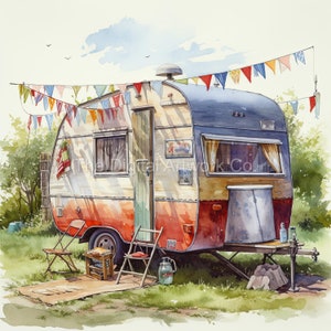 12 High Quality Designs of Cosy Caravans Clip Art 12 Jpgs - Digital ...