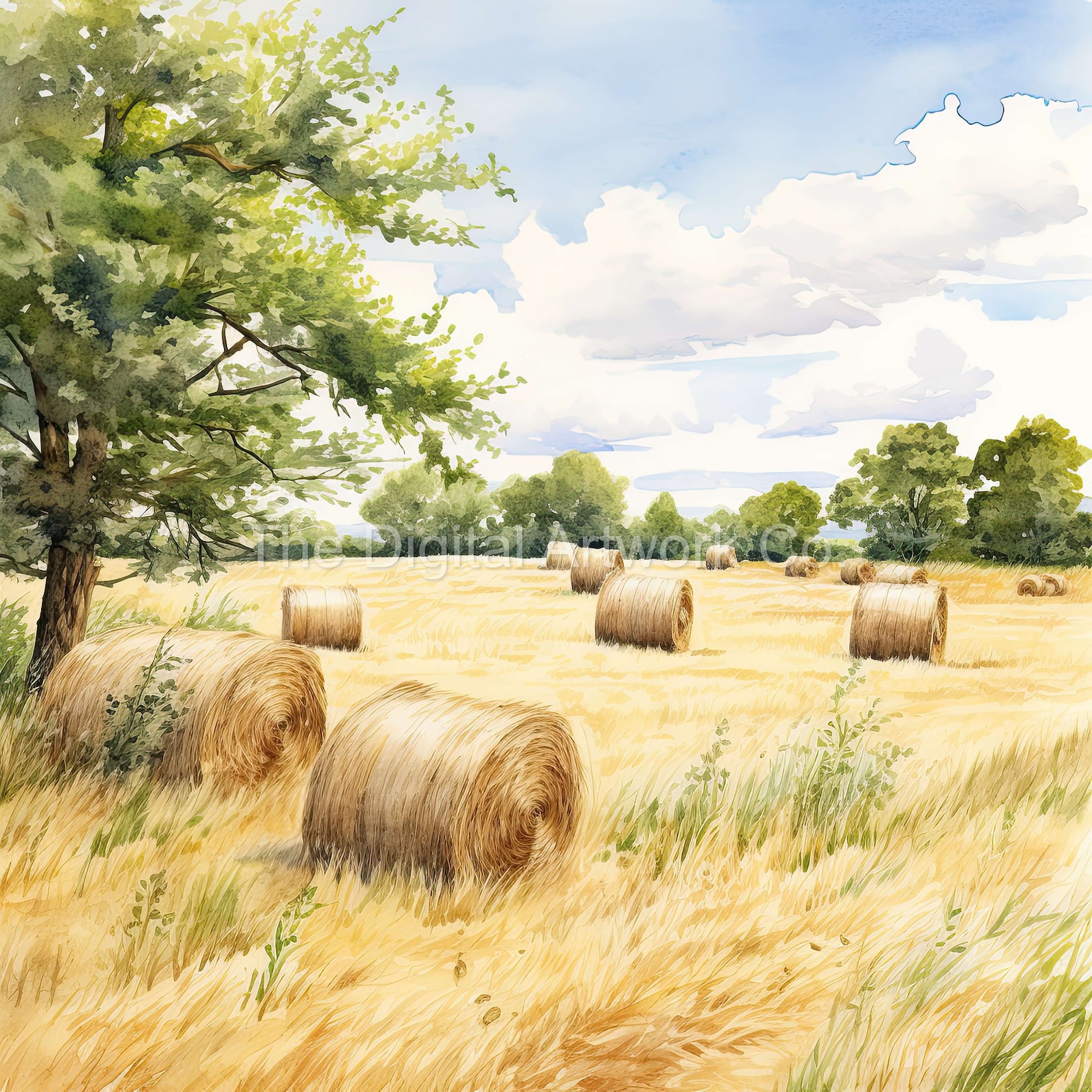 12 High Quality Designs of Summer Hay Bales Backgrounds Jpgs Digital ...